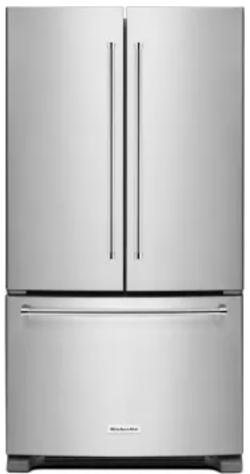 KitchenAid KRFF305ESS 36 Inch Freestanding French Door Refrigerator wi ...