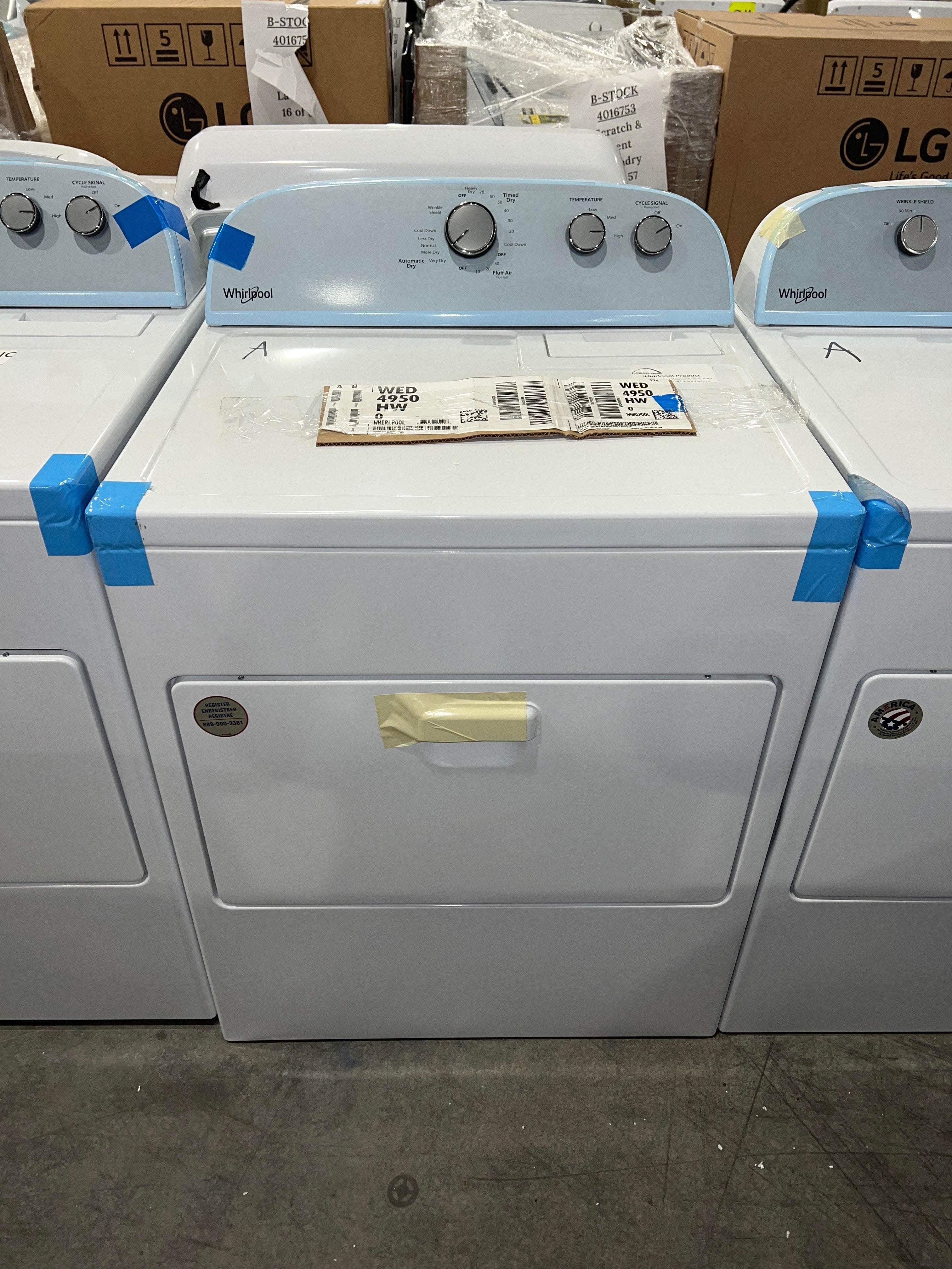 WED4950HW Whirlpool 7.0 cu. ft. Front Load Electric Dryer with AutoDry ...